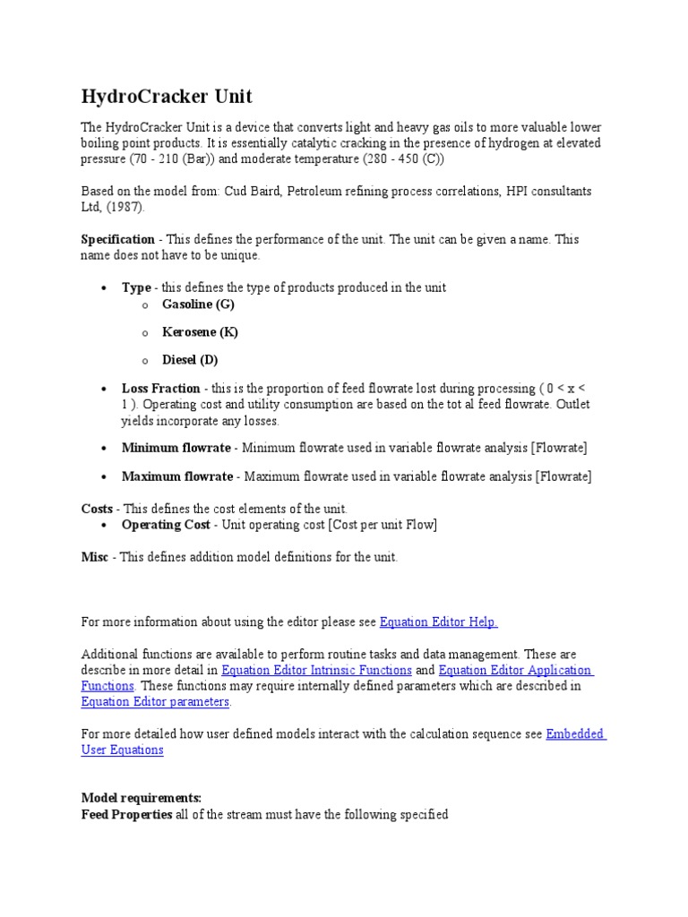 HydroCracker Unit | PDF | Cracking (Chemistry) | Flow Measurement