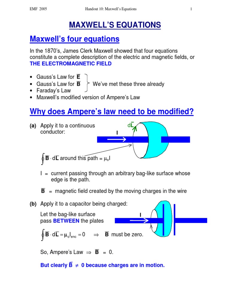 Maxwell'S Equations | PDF