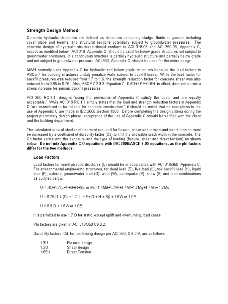 Strength Design Method For Hydraulic Structures Appendix C 012208 | PDF ...