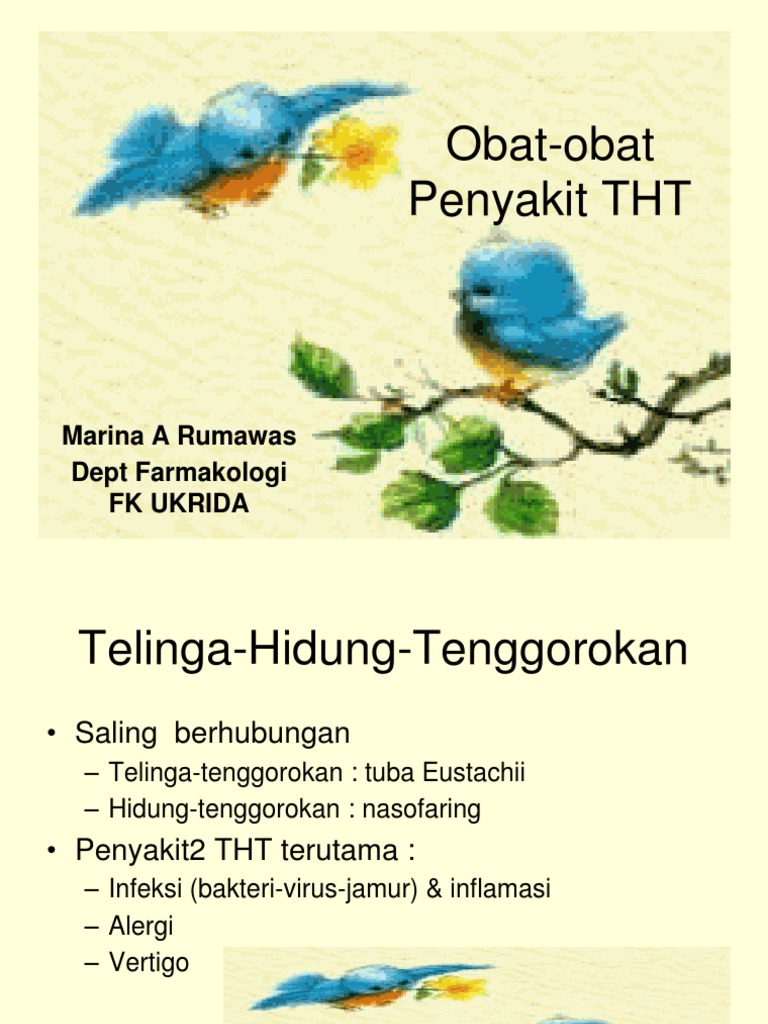 Obat-Obat Penyakit THT | PDF