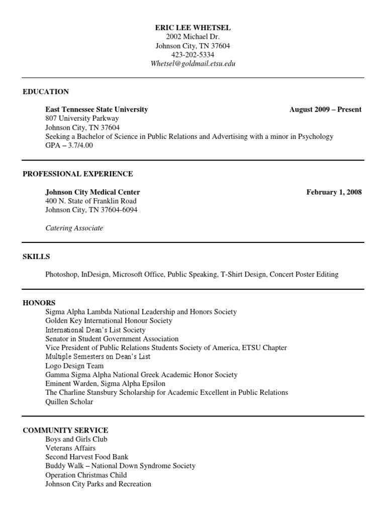 Eric Whetsel Resume | PDF