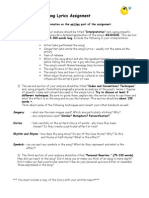 Song Lyric Analysis Essay Outline | PDF | Essays | Human Communication