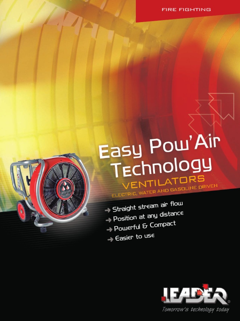 Leader PPV Fans for Firefighting | PDF | Mechanical Fan | Firefighting