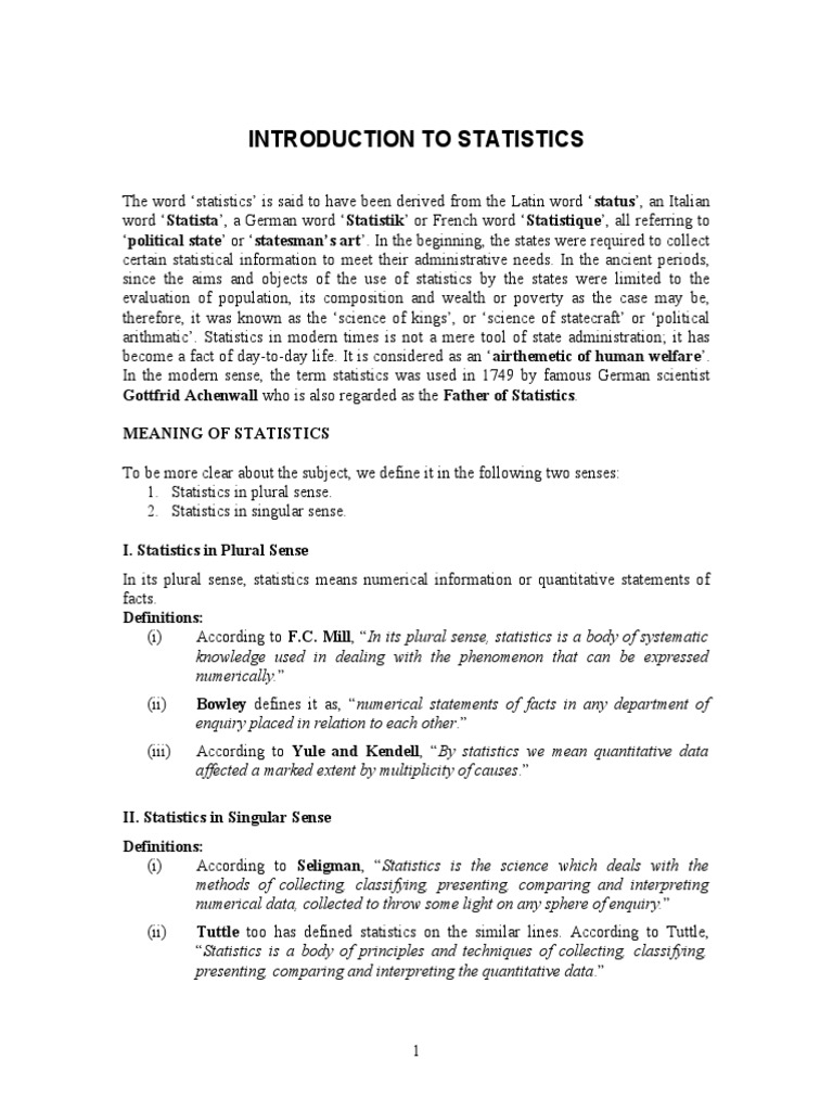 CH 1 Intro To Stats | PDF | Statistics | Economics