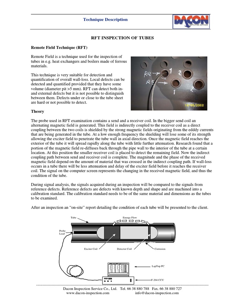 Remote Field Technique (RFT) | PDF | Vacuum Tube | Magnetic Field