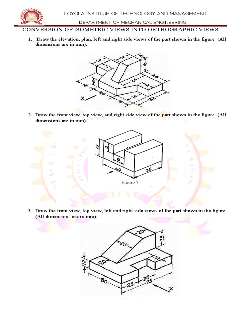 Mechanical Drawing Exercises | PDF | Computer Vision | Graphics