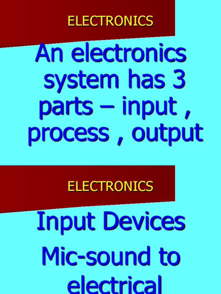 Input and Output in Electronics Systems | PDF