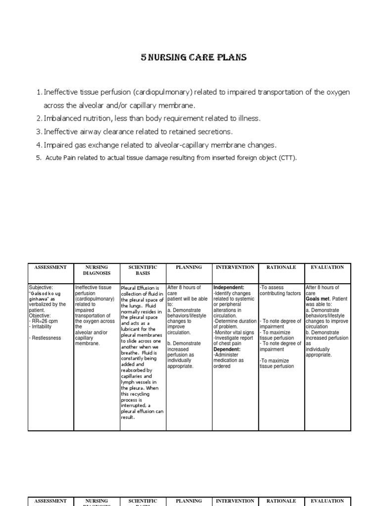 NCP Pleural Effusion | Lung | Medicine