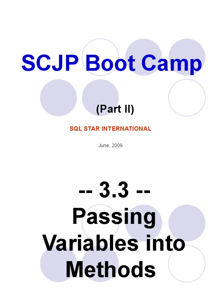 Scjp Boot Camp Part Ii Pdf Control Flow String Computer Science