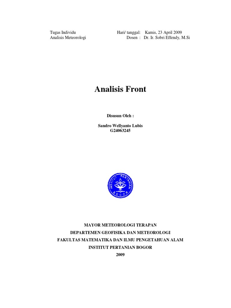 Analisis Front | PDF | Sains & Matematika