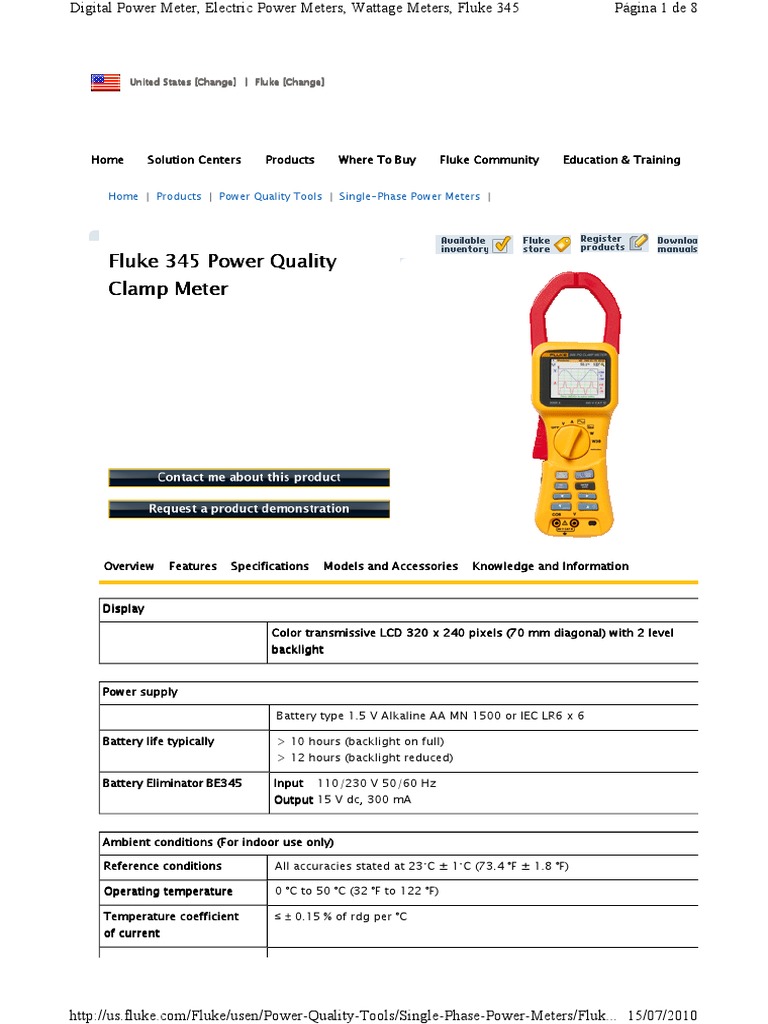 Fluke 345 | PDF | Kilowatt Hour | Alternating Current