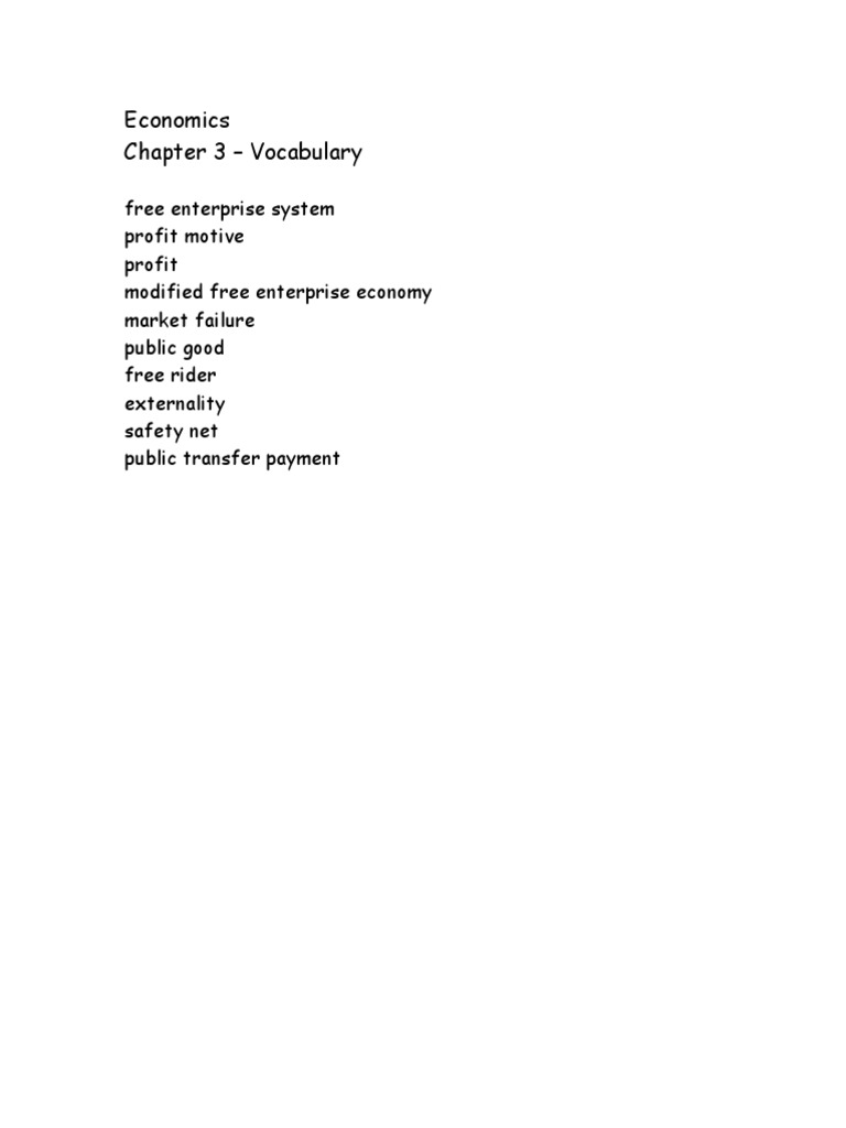 Chapter 3 - Vocabulary | PDF