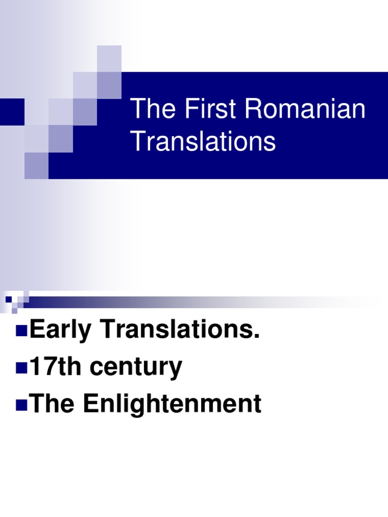 History of Romanian Translation | Translations | Age Of Enlightenment