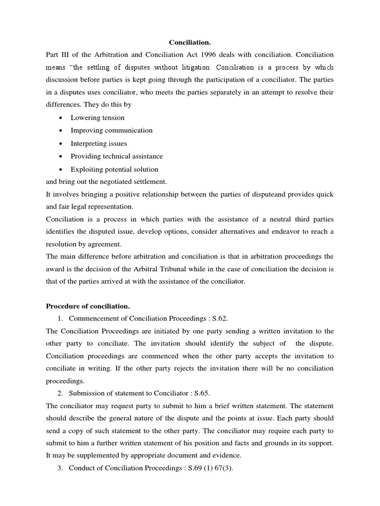 Conciliation | PDF | Alternative Dispute Resolution | Government