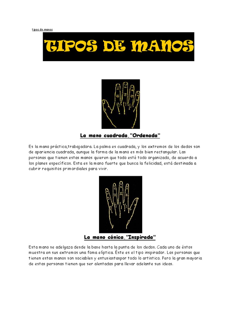 Tipos de Manos | PDF