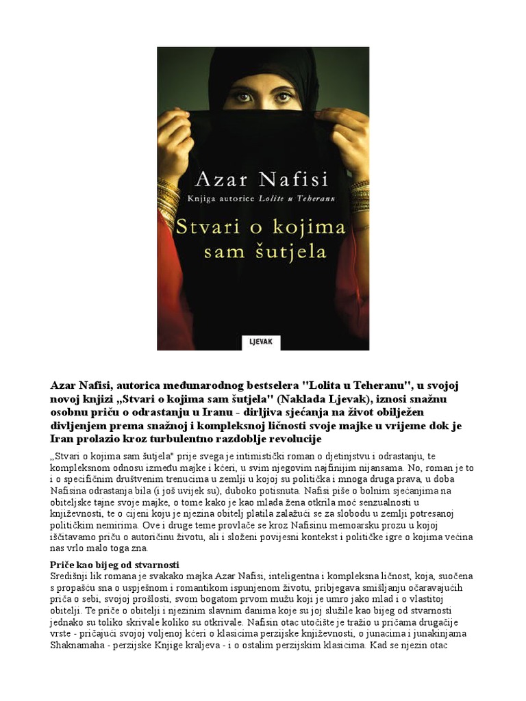 Azar Nafisi - Stvari o Kojima Sam Cutala | PDF