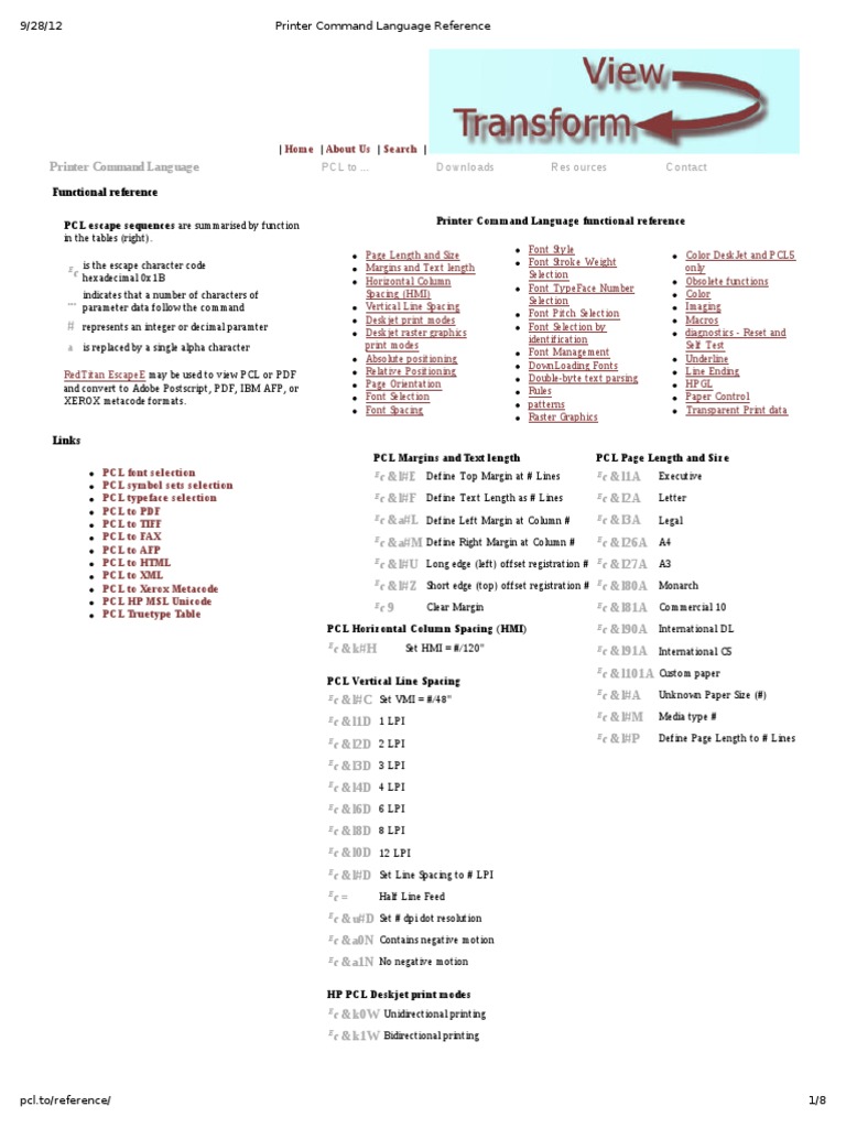 PCL | PDF | Typefaces | Rgb Color Model