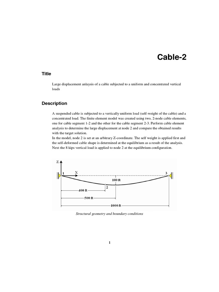 Cable 02 | PDF | Structural Load | Applied And Interdisciplinary Physics