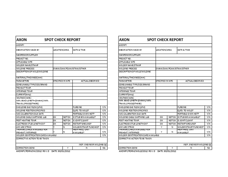 Spot Check Report PDF | PDF
