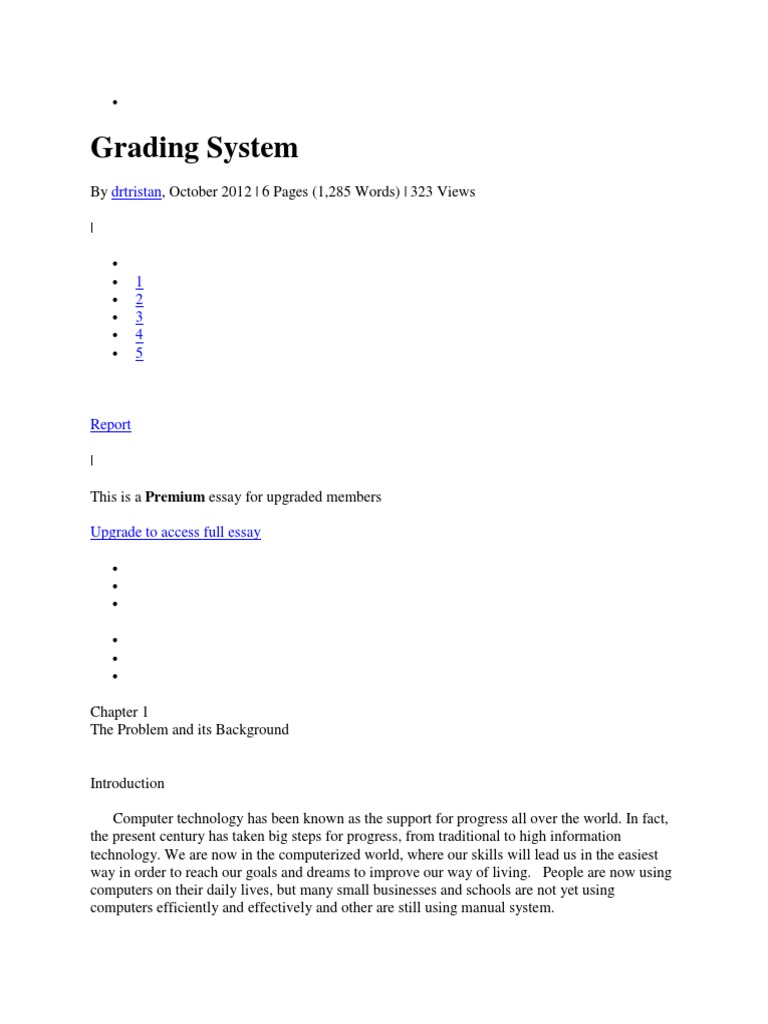 Grading System | PDF | Educational Technology | Teaching