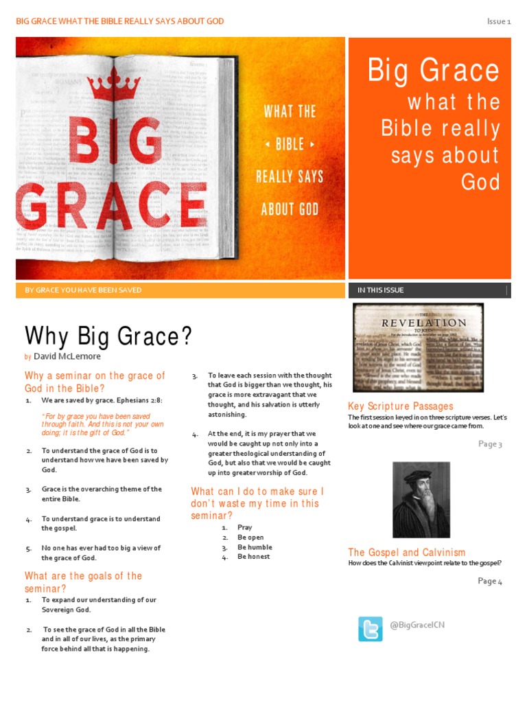 Big Grace Session 1 Summary | PDF | Grace In Christianity | The Gospel