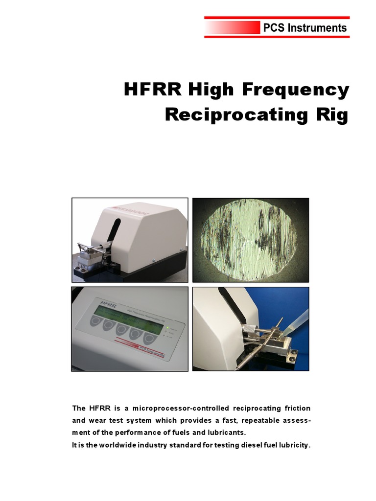 HFRR Brochure English | PDF | Wear | Calibration