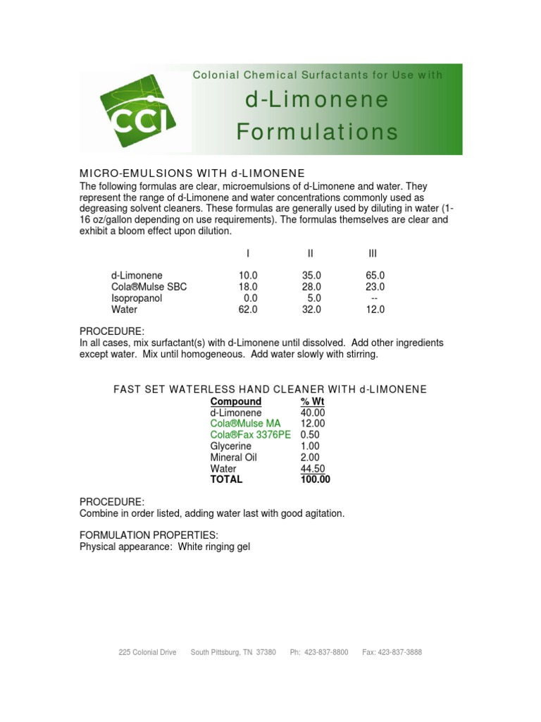 D-Limonene - 011 | PDF