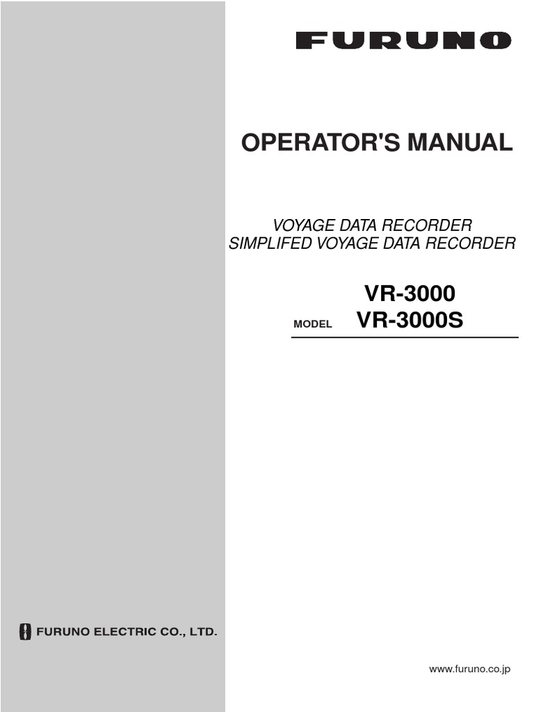 VR-3000 Operator's Manual | PDF | Battery (Electricity) | Switch