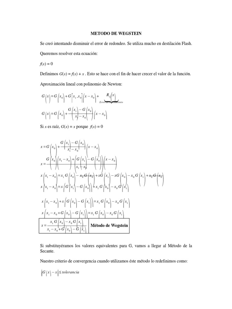 Método de Wegstein | PDF
