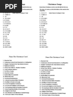 Christmas Song Riddles Challenge | PDF | Christmas Songs | Holiday Songs