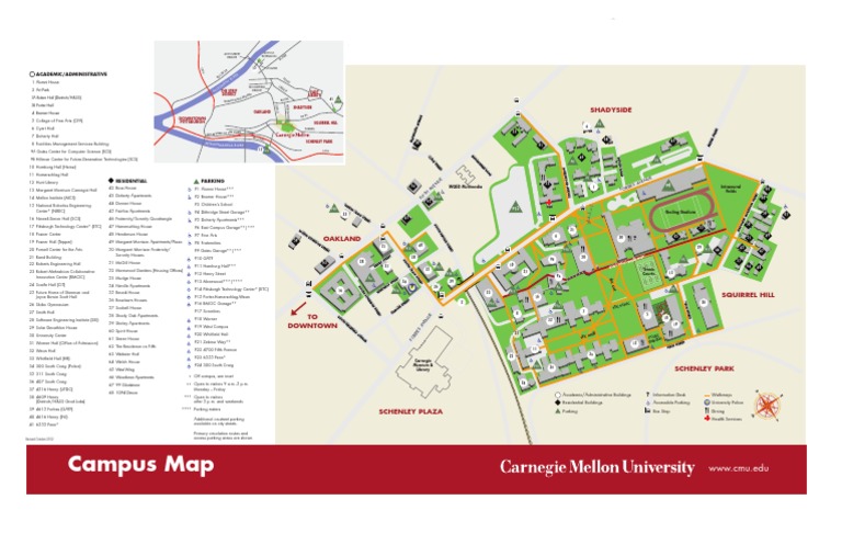CMU Campus Map | PDF | Carnegie Mellon University | Academic Institutions