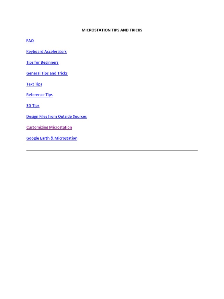 Microstation Tips and Tricks for Beginners | PDF | Command Line Interface | Backup