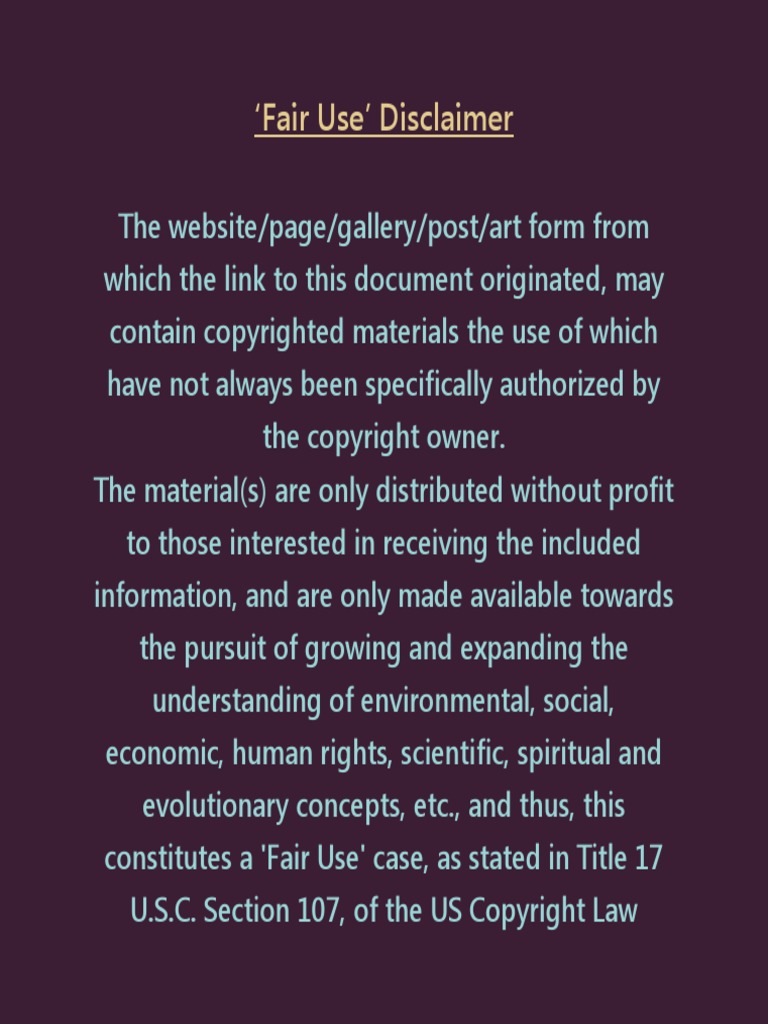 Fair Use Disclaimer | Fair Use | Copyright
