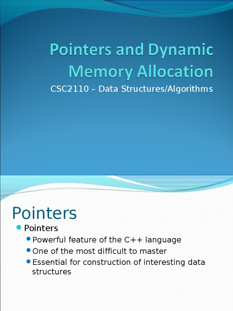 Pointers Pdf Pointer Computer Programming Array Data Structure 1046