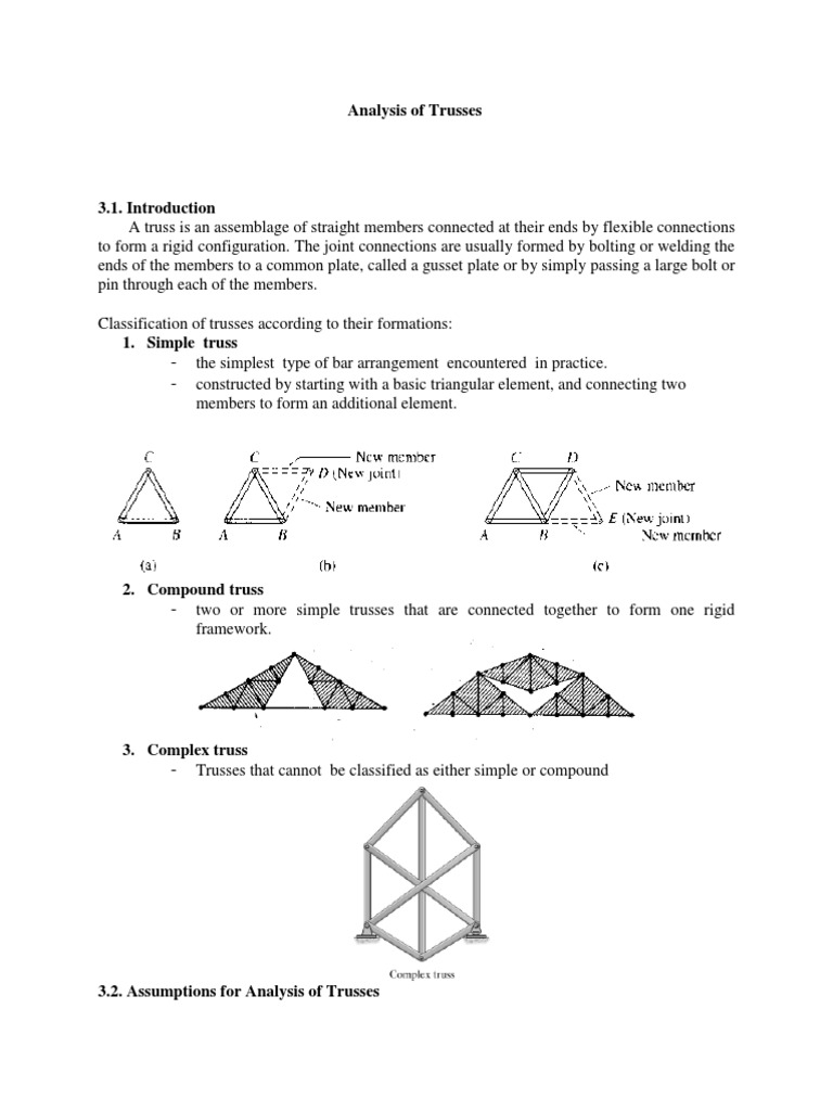 Analysis of Trusses | PDF | Truss | Force
