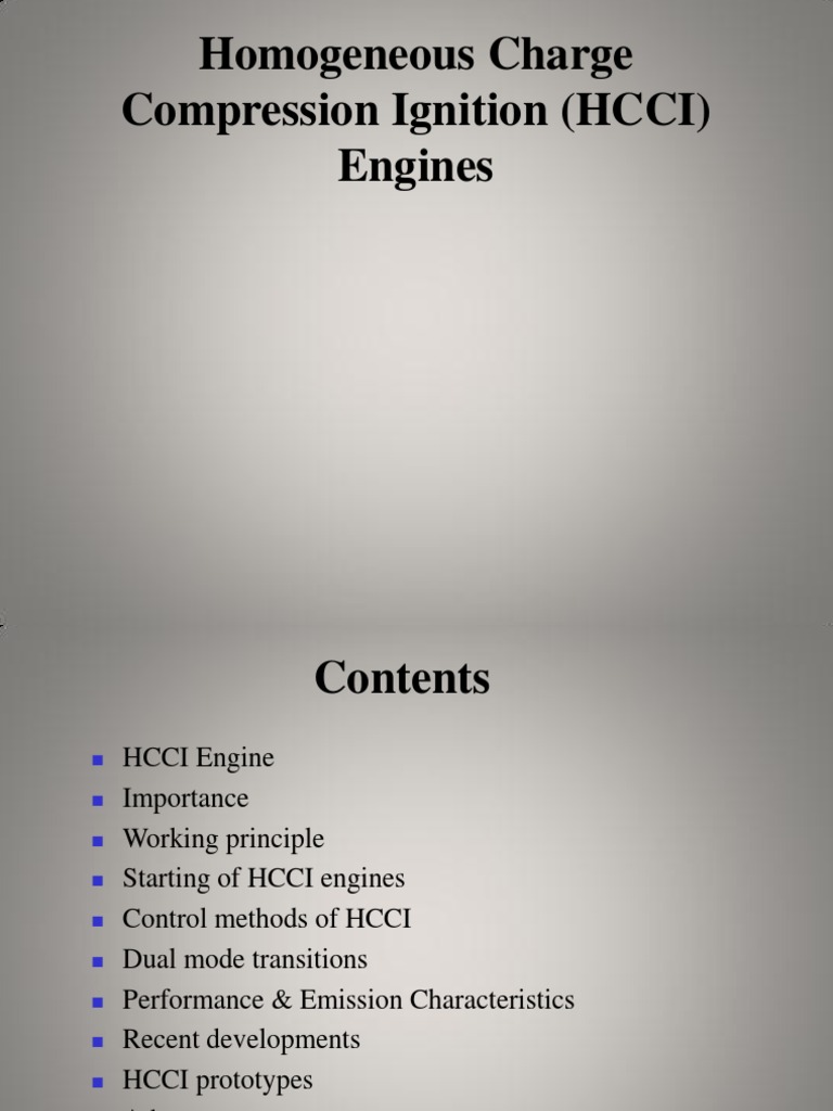 Hcci Engine | PDF | Internal Combustion Engine | Diesel Engine