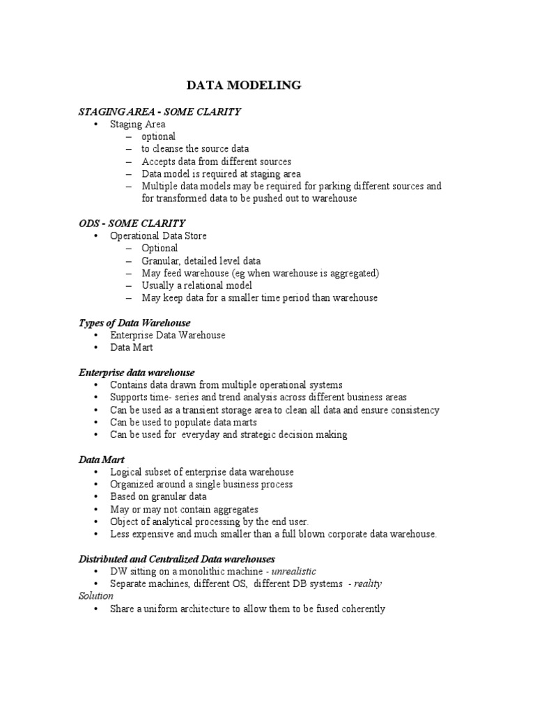 Data Model | PDF | Data Warehouse | Conceptual Model
