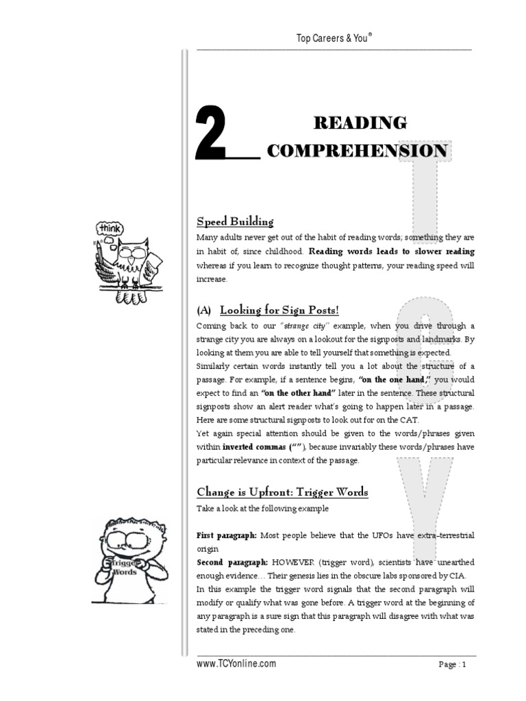 Reading Comprehension: Speed Building | PDF | Speed Reading | Reading ...