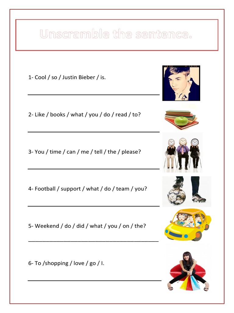 Sentenceconstruction Unscramble | PDF