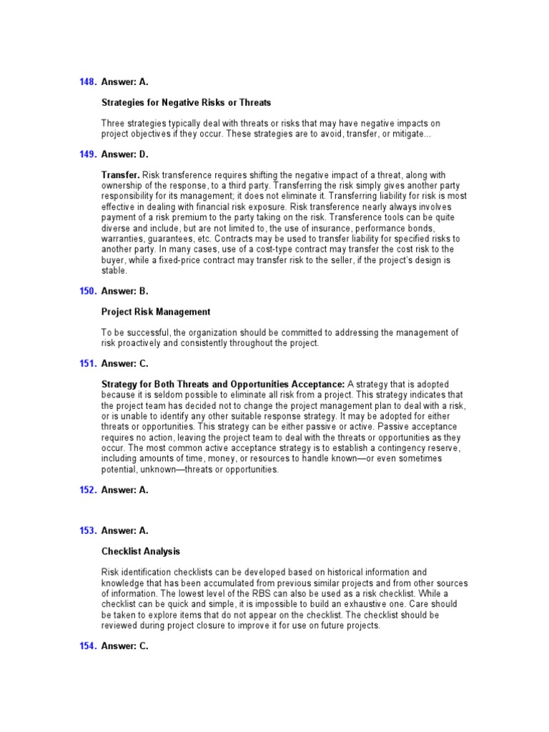 Chapter 9 Risk - Answers | PDF | Risk | Risk Management