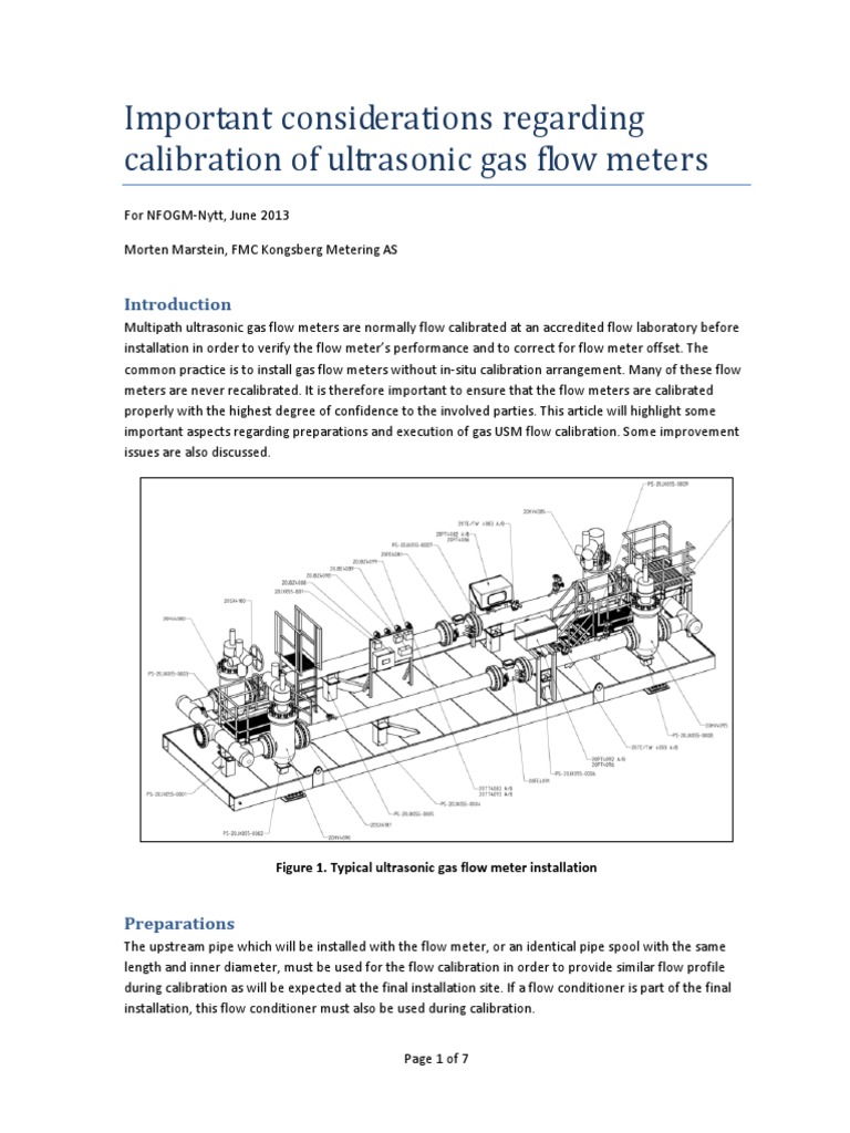 Ultrasonic Gas Flow Meters | PDF | Flow Measurement | Calibration