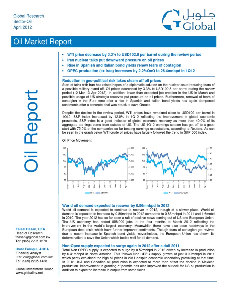 Oil Market Report: Global Research Sector-Oil April 2012 | Download ...