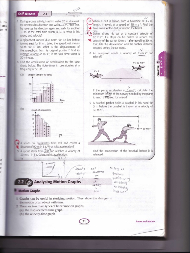 Forces and Motion: Velocity Calculations | PDF