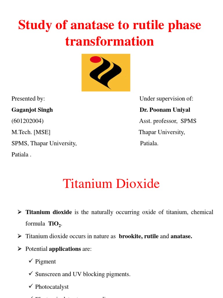 Review of The Anatase To Rutile Phase Transformations | PDF | Titanium Dioxide | Titanium