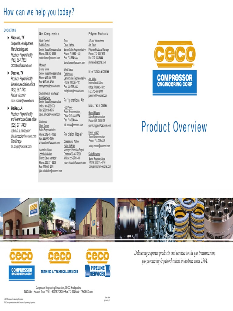 Ceco Product Overview | PDF | Piston | Gas Compressor