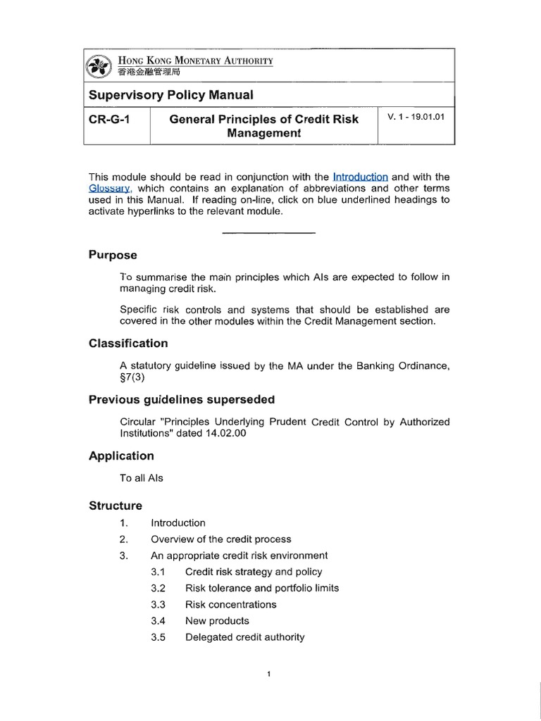 General Principles of Credit Risk Management | PDF | Credit (Finance ...