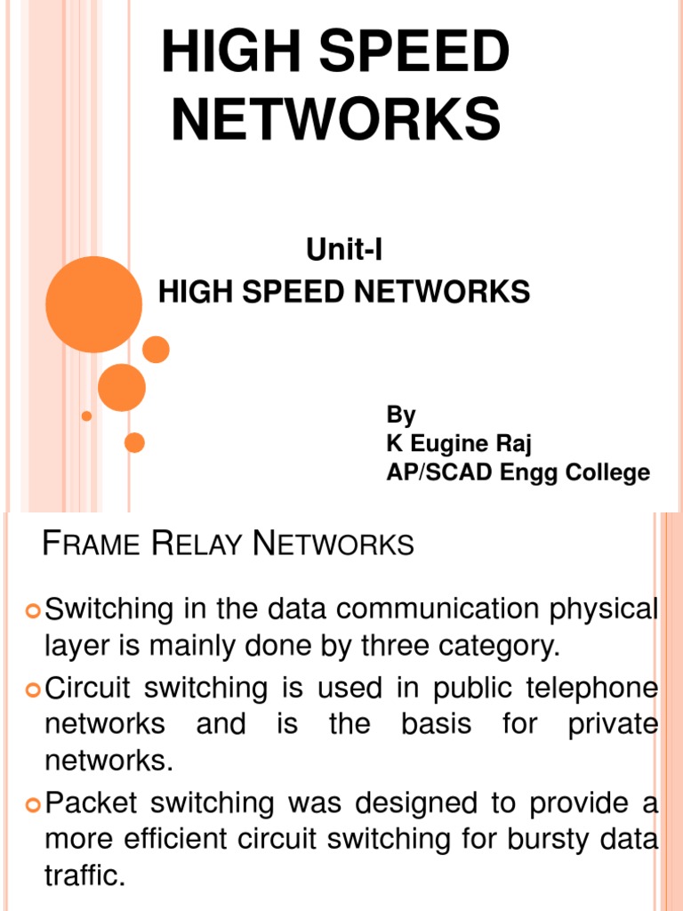 Unit-I High Speed Networks | PDF | Asynchronous Transfer Mode | Packet Switching