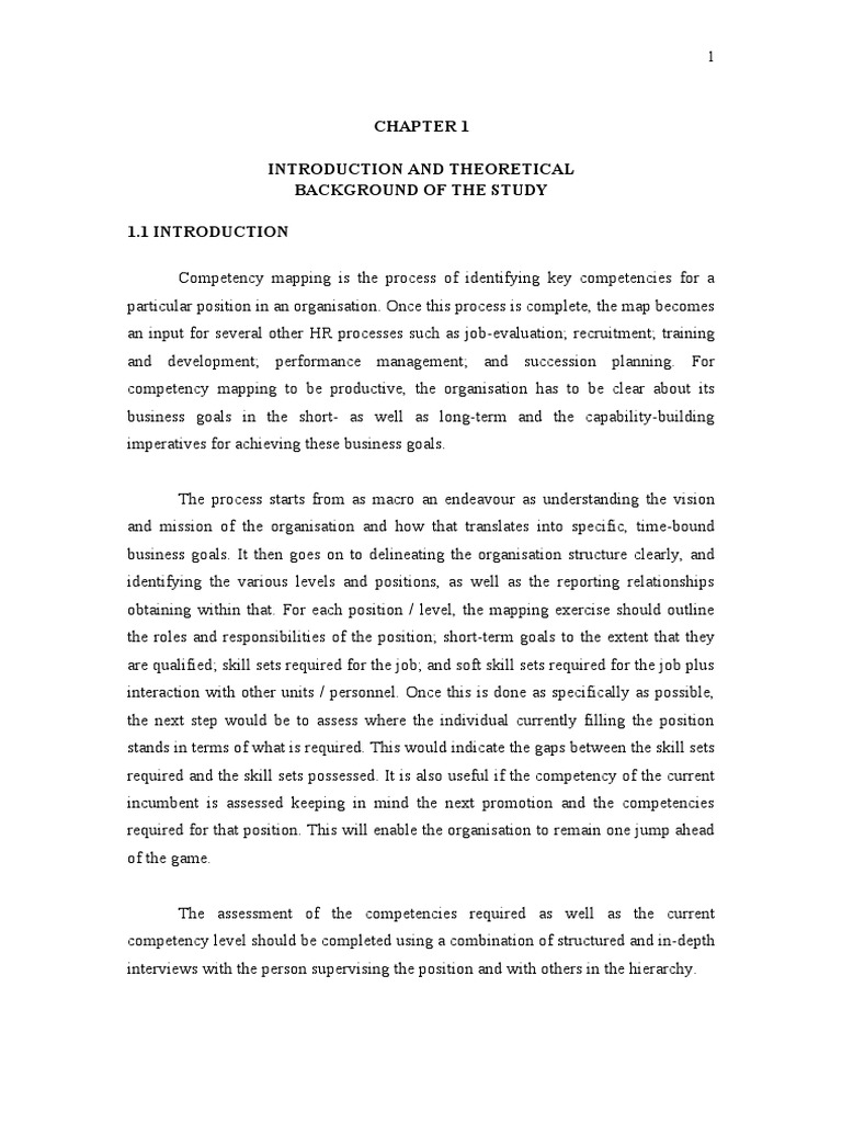 Introduction and Theoretical Background of The Study | PDF | Competence ...