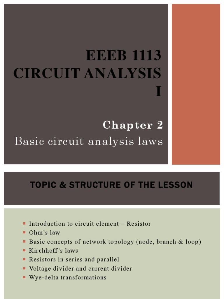 Basic Circuit Analysis Laws | PDF | Series And Parallel Circuits ...