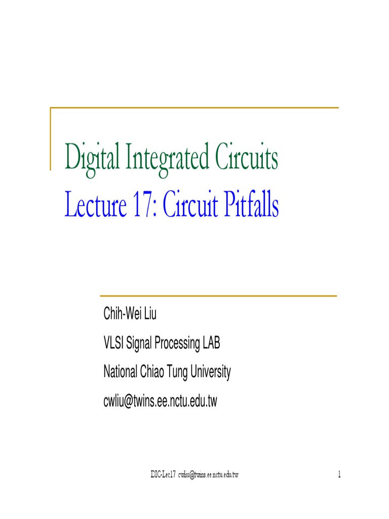 Lec17 PDF | PDF | Electrostatic Discharge | Cmos